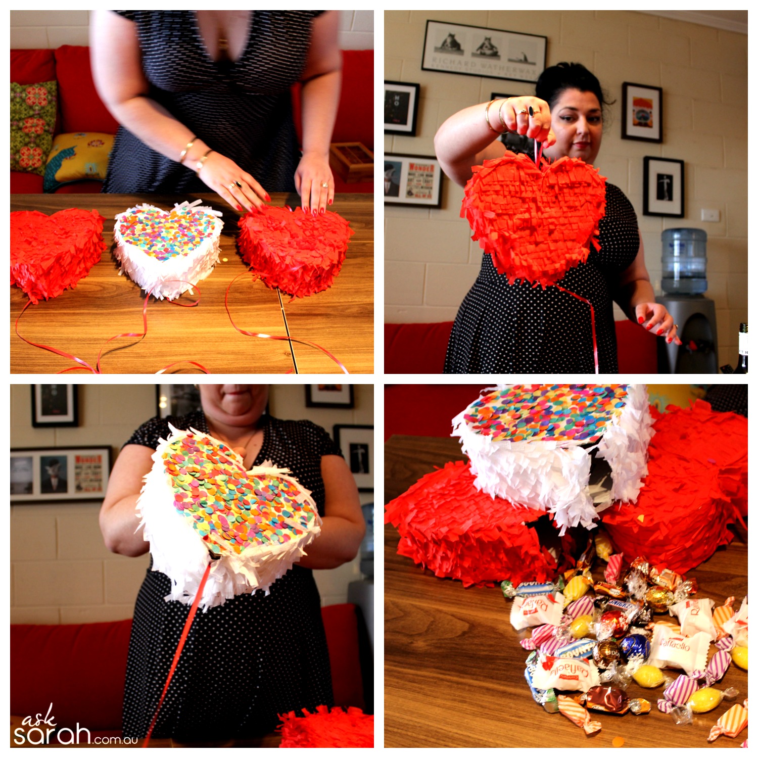 Make: DIY Heart Shaped Pull Piñata Tutorial {Happy Valentines!} – Ask Sarah